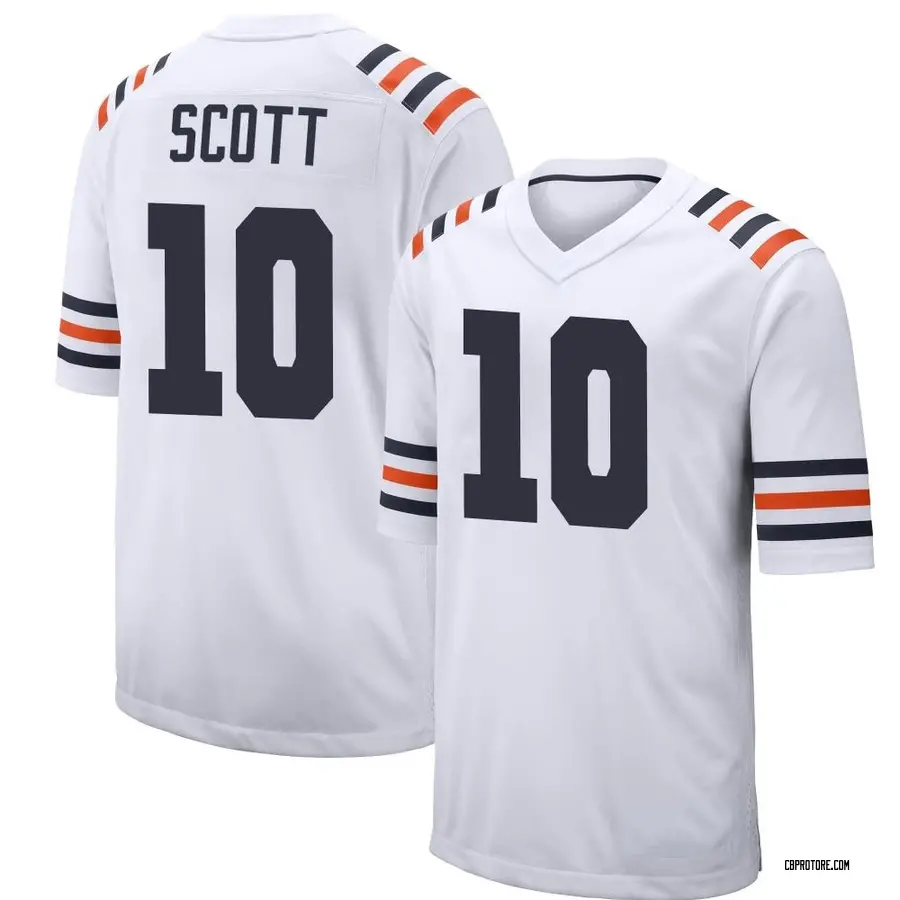 White Men's Tyler Scott Chicago Bears Game Alternate Classic Jersey ...